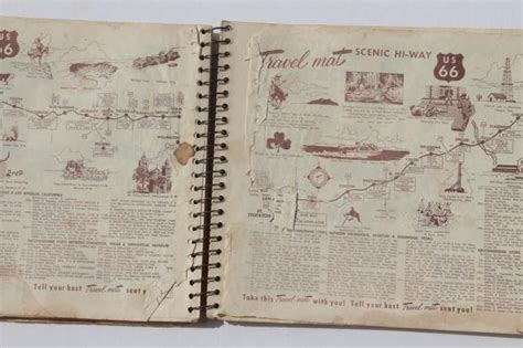 Mid Century Vintage Road Trip Travel Maps Roadside Attractions Food Lodgings