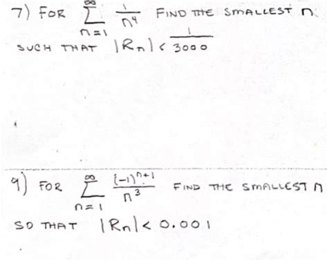 FOR N N Find Tie Smallest N SUCH THAT Chegg Com