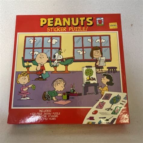 Ceaco Peanuts Charlie Brown 100 Piece Sticker Jigsaw Puzzle 1999