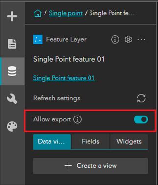Problem The Option To Export Data From Widgets Is Unavailable In ArcGIS Experience Builde