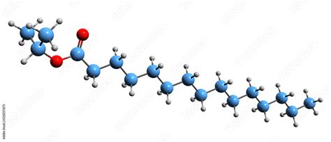 3d Image Of Isopropyl Myristate Skeletal Formula Molecular Chemical Structure Of Tetradecanoic