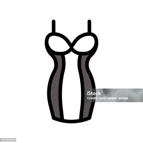 여자 드레스 벡터 일러스트 레이 션 채워진된 스타일 편집 개요 아이콘 0명에 대한 스톡 벡터 아트 및 기타 이미지 0명 드레스 벡터 Istock