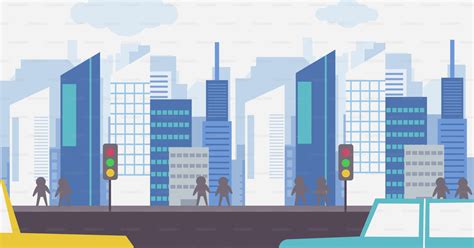 고층 빌딩과 거리를 달리는 자동차가 있는 도시 벡터 Unsplash의 도시 배경 이미지