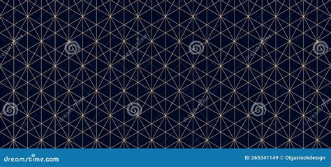 Geometric Lines Pattern Golden Vector Seamless Texture With Delicate Grid Net Stock Vector