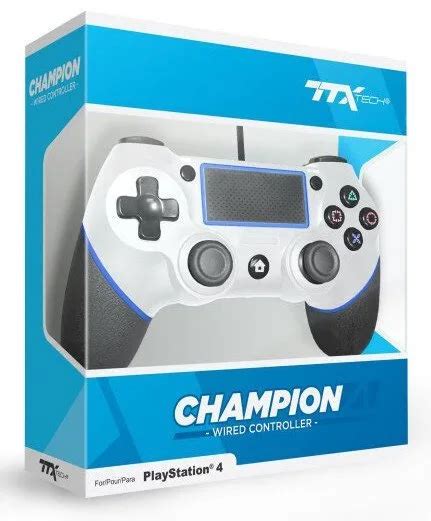 Playstation Ps4 Ttx Tech Champion Wired Controller White Pcplace