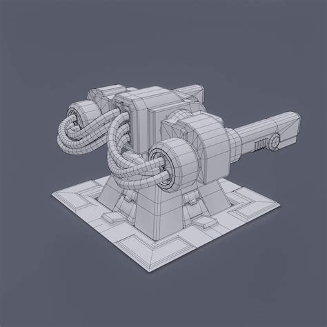 Sci Fi Turret 3d Model By Mg53
