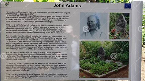 John Adams Grave On Pitcairn Island Editorial Stock Image Image Of