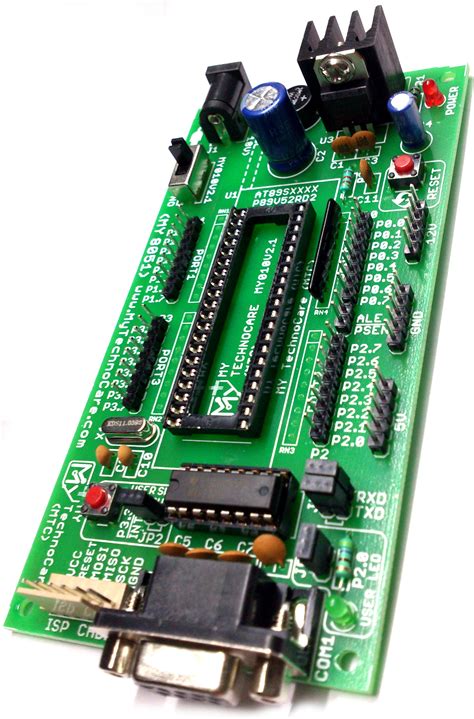 Buy 8051 Development Kit Pcb With Max232 Without At89s52 Microcontroller Ic Support Atmel 89s51