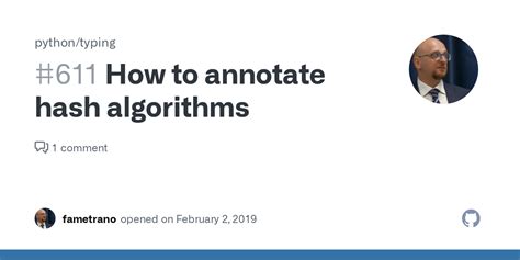 How To Annotate Hash Algorithms Issue 611 Python Typing GitHub