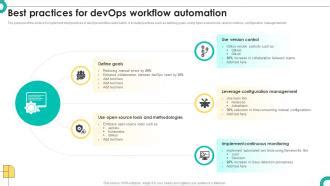 Best Practices For Devops Workflow Automation PPT Template
