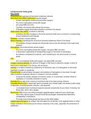 ANSC Exam Cardiovascular Pdf Cardiovascular Study Guide Key Terms Plasma Serum Liquid