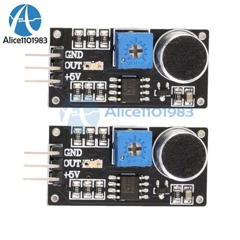 2pcs Sound Detection Sensor Module Sensor Intelligent Vehicle For Arduino Diy Ebay