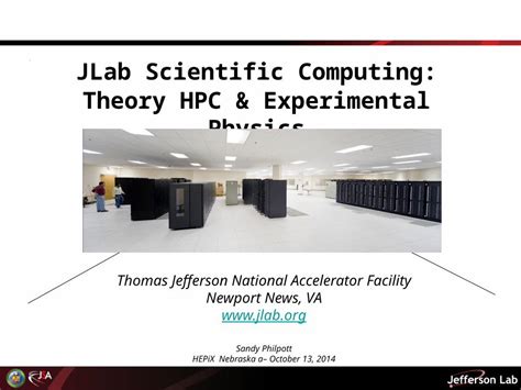 pptx jlab scientific computing theory hpc and experimental physics