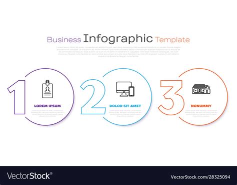 Set Line Identification Badge Computer Monitor Vector Image