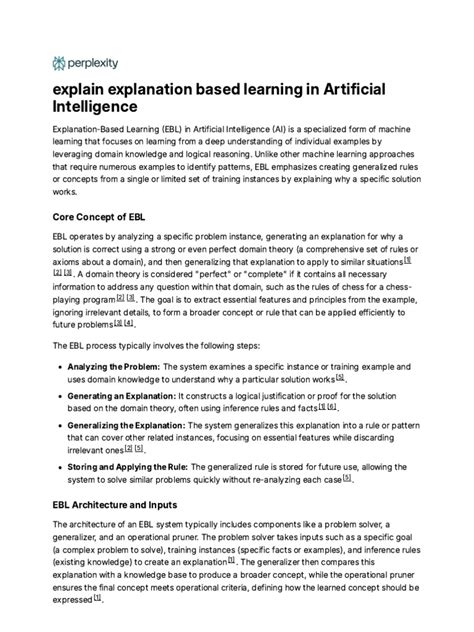 explain explanation based learning in artificial i pdf genetic