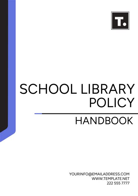 free school library policy handbook template to edit online