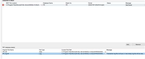 Sql Server Cant Attach Database In Ssms Stack Overflow