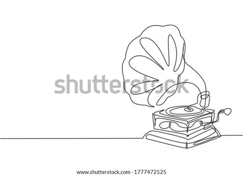 Single Continuous Line Drawing Old Retro Stock Vector Royalty Free 1777472525