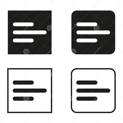 Text Alignment Icons Paragraph Layout Design Interface Symbol Set