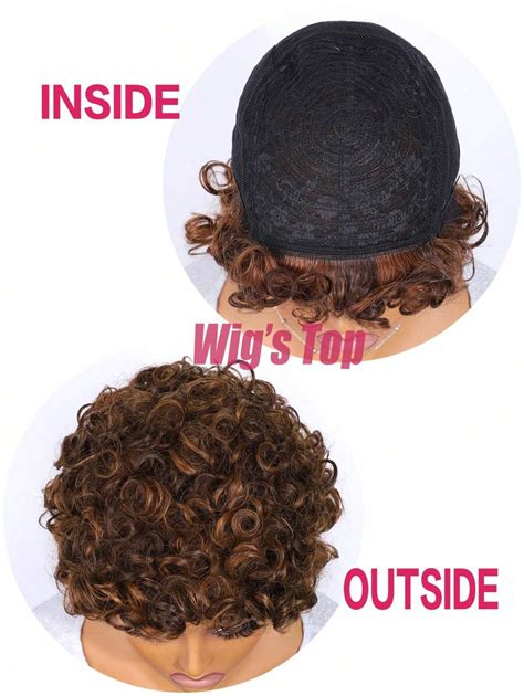 Human Hair Short Deep Curly Bob Wigs With Bangs 6 Inch Brazilian Afro