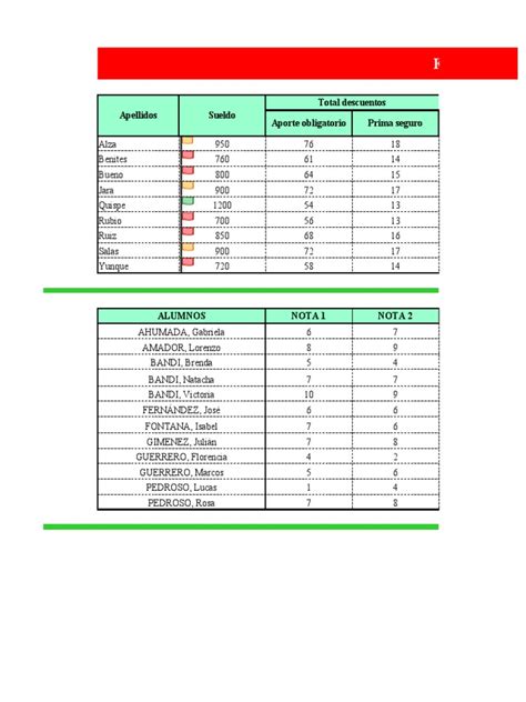 Ejercicios Excel 2 Pdf