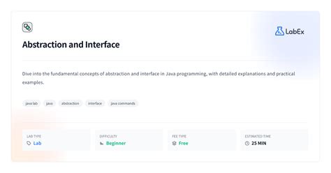 Mastering Abstraction And Interface In Java Labex