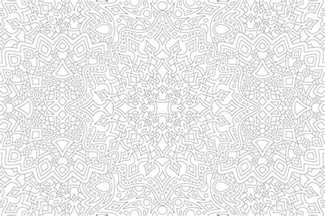 Premium Vector Art For Adult Coloring Book With Rectangle Pattern