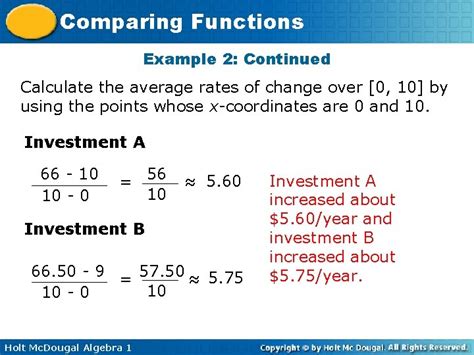 Comparing Functions Module 13 2 Objectives Compare Functions