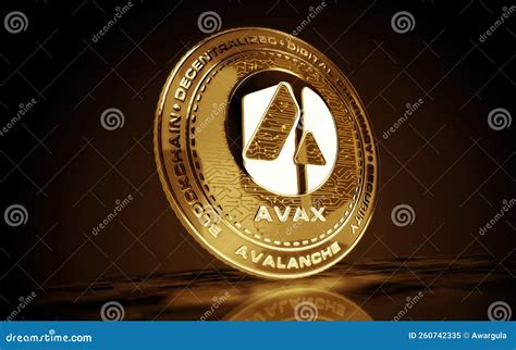 Avalanche Avax Token Symbol Of The Defi Project On Dark Polygonal