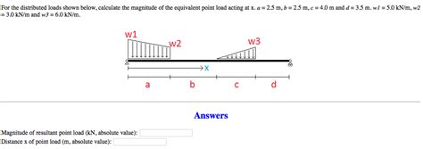 solved for the distributed loads shown below calculate the