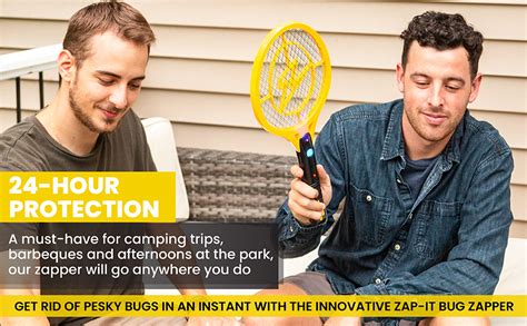 Amazon Com ZAP IT Bug Zapper Rechargeable Bug Zapper Racket W Blue Light Attractant