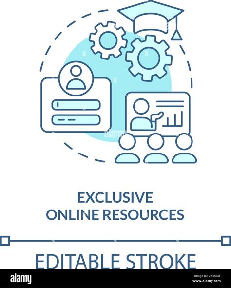 Exclusive Online Resources Blue Concept Icon Stock Vector Image And Art Alamy