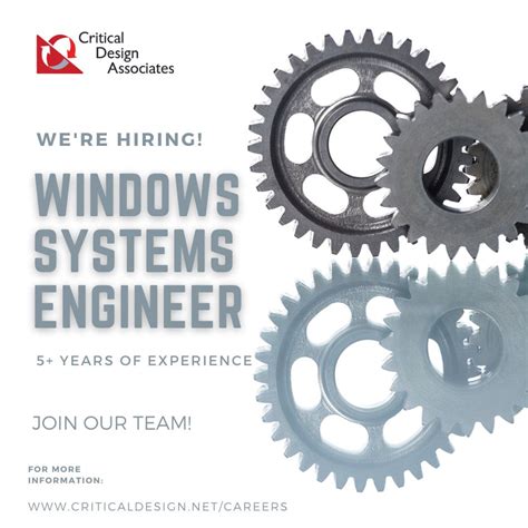 Critical Design Associates On Linkedin Windowssystemsengineer Windowssystems It Itcareers
