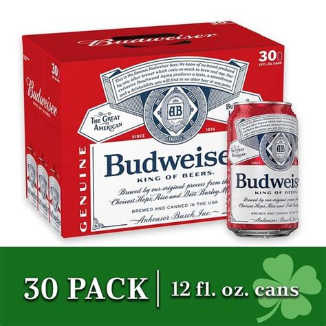Budweiser Beer Cans 12 Fl Oz Instacart