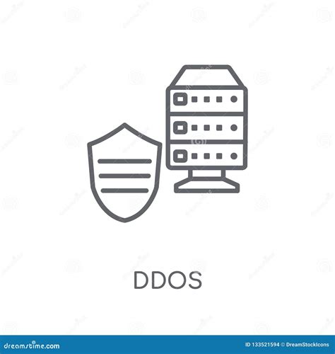 linear ddos icon from internet security and networking outline