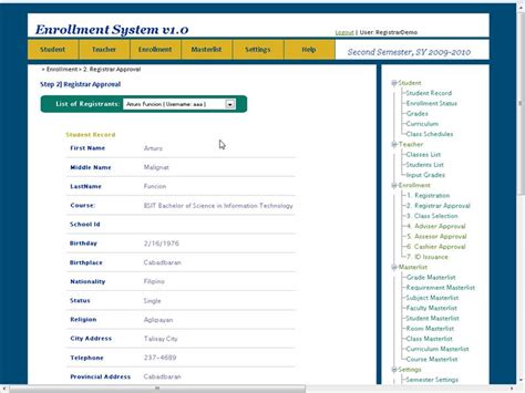 Programming Projects Enrollment System Using ASP NET IN C