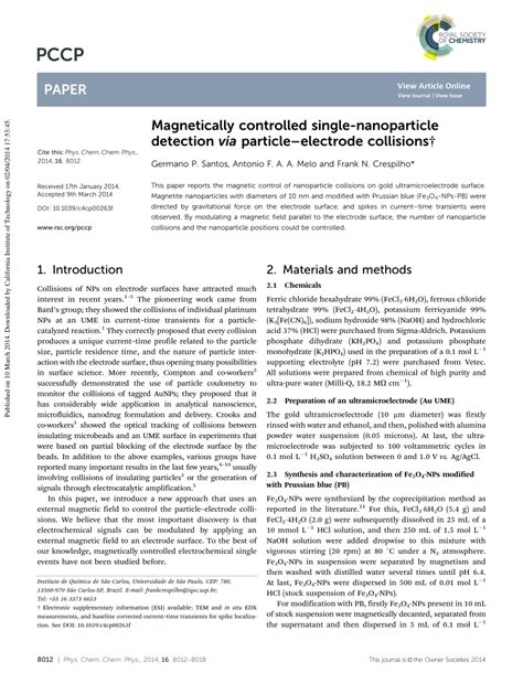 Pdf Magnetically Controlled Single Nanoparticle Detection Via