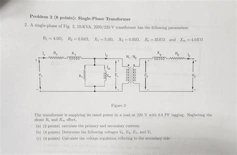 Solved Problem Points Single Phase Transformer A Chegg