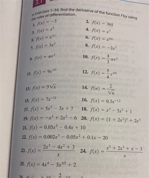 Solved In Exercises 1 34 Find The Derivative Of The