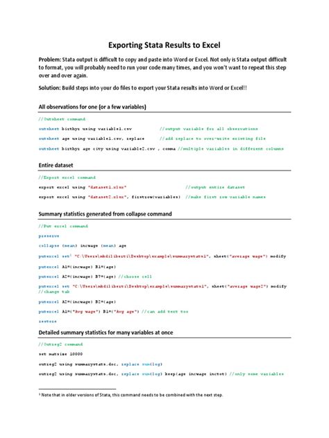 Exportar De Stata A Excel Pdf Microsoft Excel Comma Separated Values
