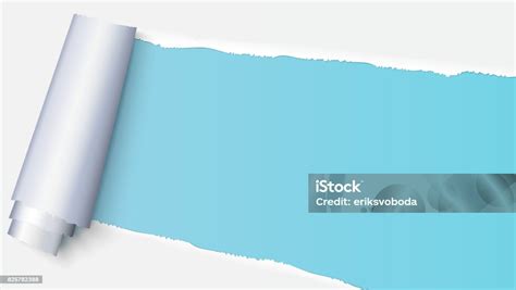 텍스트 파란색 배경에 종이에 구멍을 위한 공간으로 현실적인 찢어진된 오픈 종이 고르지 못한 찢어진 가장자리와 종이의 찢어진된 스트립 종이의 찢어진된 스트립 감기 0명에 대한