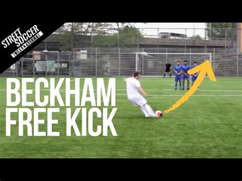 Learn David Beckham Free kick - STRskillSchool curve ball football Tutorial - YouTube