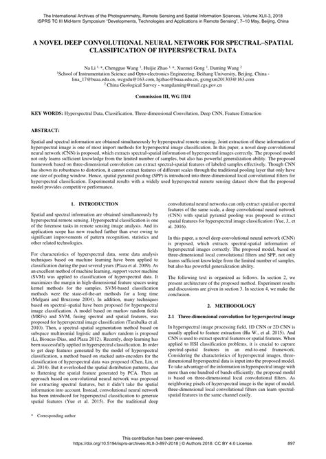 pdf a novel deep convolutional neural network for spectral spatial