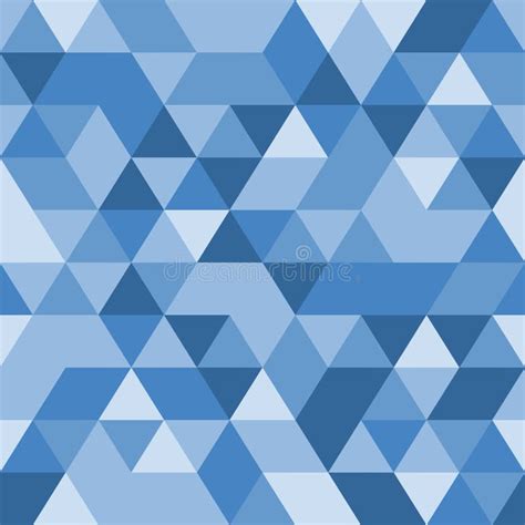 Blue Triangular Background Seamless Geometric Pattern Blue Triangles Low Poly Template