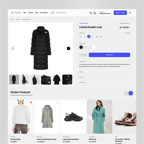 Fashion Ecommerce Website Product Page Ui Uidesign Webdesign