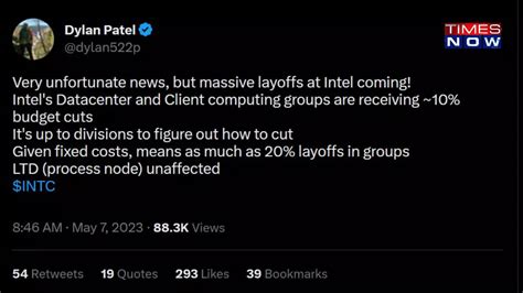 Tech Layoffs Intel Confirms Layoffs Amid Q Struggles And Billion Dividend Payout