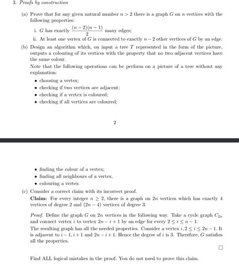 Solved 3 Proofs By Construction A Prove That For Any Chegg Com