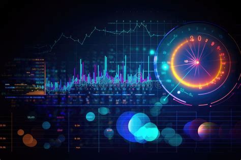Perspective View Of Stock Market Growth Business Investing And Data Concept With Digital
