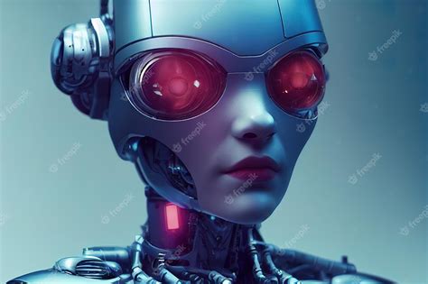 Premium Photo Advanced Cyborg Android Female Character 3d Render