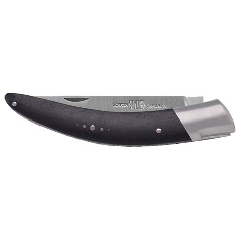Couteau Pliant Stylver Ebène Guillochage Simple Goyon Chazeau